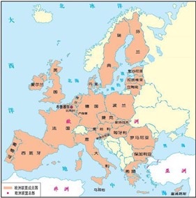 欧盟成员国地图最新,欧盟成员,北约成员_大山谷图库